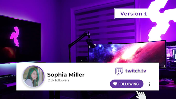 Create modern twitch follow button animation by Utakaworks | Fiverr