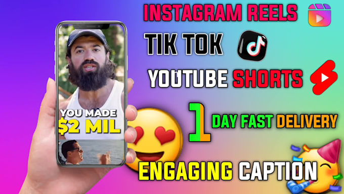 Edit Instagram Reels Tiktok Youtube Shorts With Engaging Subtitles By