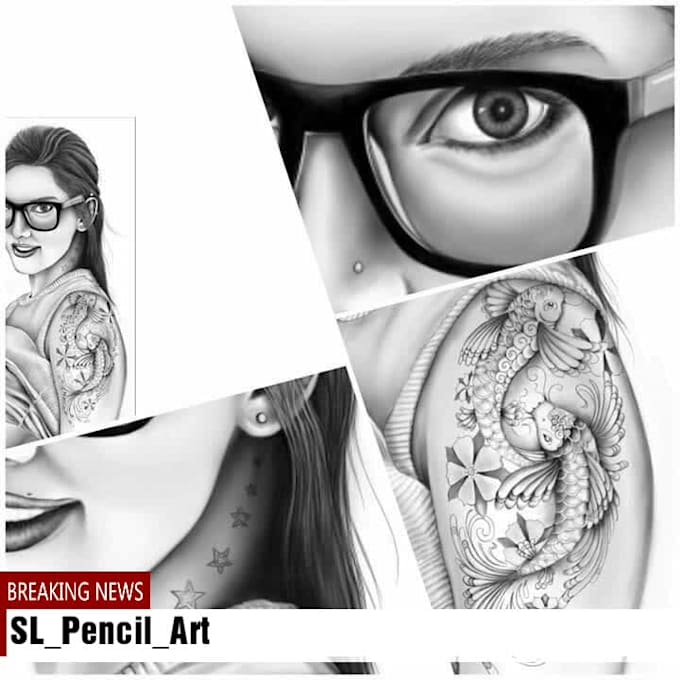 Draw and design pictures to beautiful pencil portrait by Sl_pencil_art ...