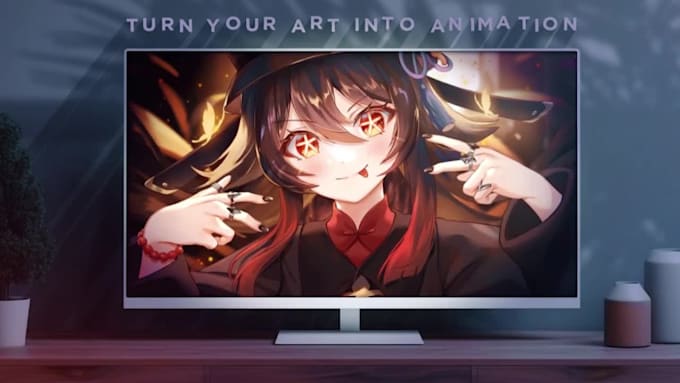 Create your art images 2d character into a loop animation by ...