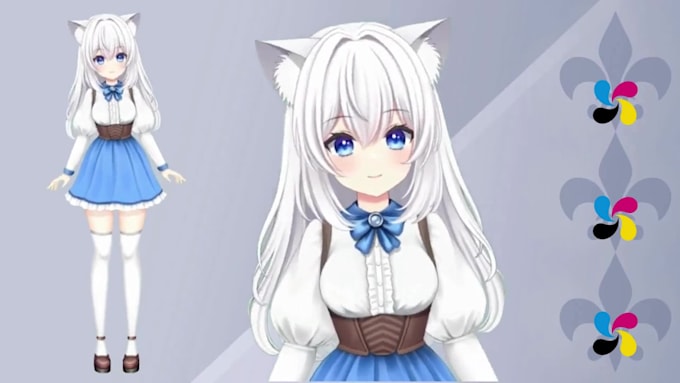 Draw vtuber model do vtuber rigging rig anime live2d vtuber for vtube ...