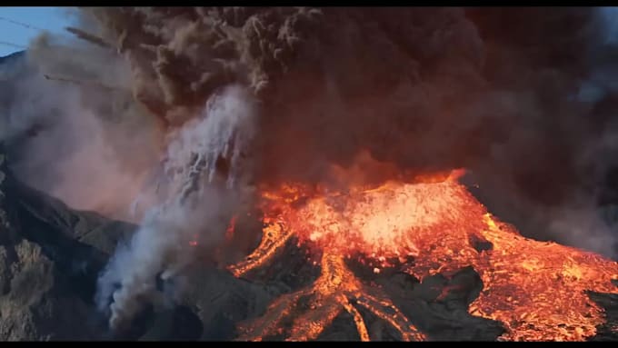 Visual effects, fire explosion, destruction, smoke, flame, vfx special ...