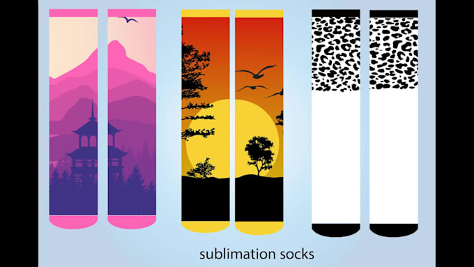 Design sublimation or unique socks and make tech pack with unlimited ...