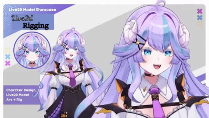 Design 2d vtuber model, live2d rigging, live2d vtuber design ...