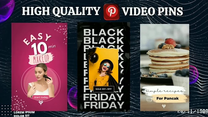 Create compelling pinterest video pin ads with fast turnaround by Yash ...