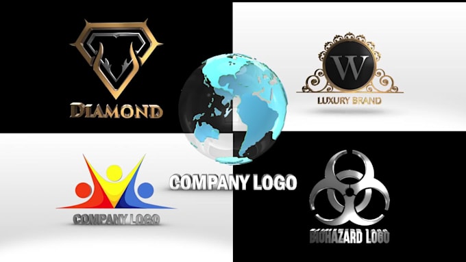 Create a 3d rotating logo animation or seamless 360 loop gif by ...