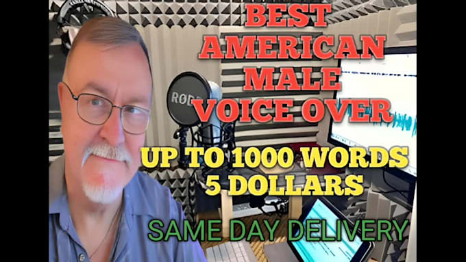 Record a professional american male voice over today by Anthony_roy_360 ...