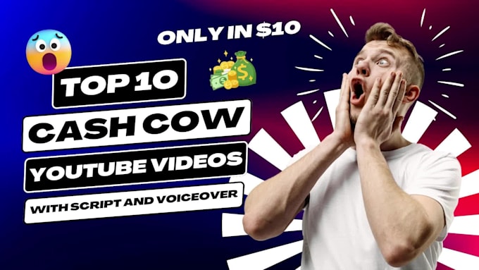 Make viral top 10 cash cow faceless youtube videos by Aliihamzah | Fiverr