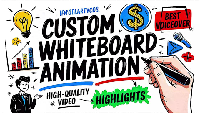 Make a custom whiteboard animation explainer doodle video by Zain ...