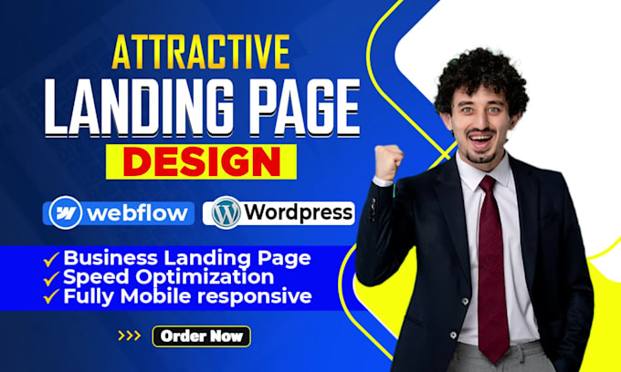 Design attractive landing page, webflow landing page, wordpress landing page by Joynal_dev | Fiverr