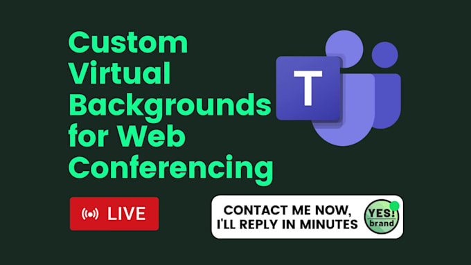 Design custom teams virtual meeting background by Yesbrand | Fiverr