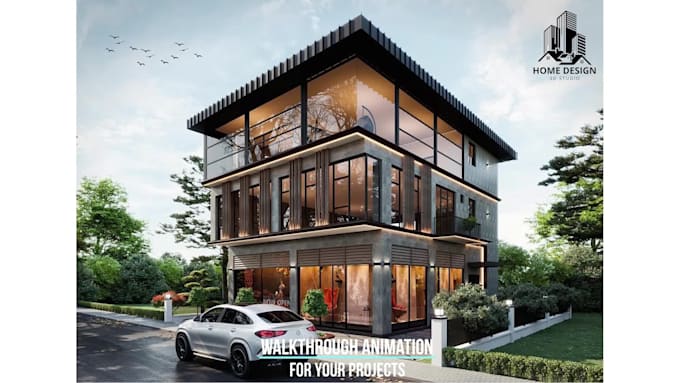 Do 3d walkthrough video, architectural animation of exterior, interior ...