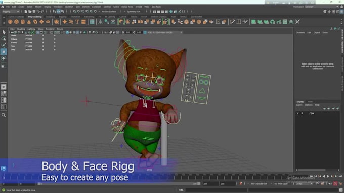 Rigg 3d model in maya for animation and game engines by Zahidul_cg | Fiverr