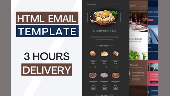 Make editable html email template, email newsletter template by Design ...