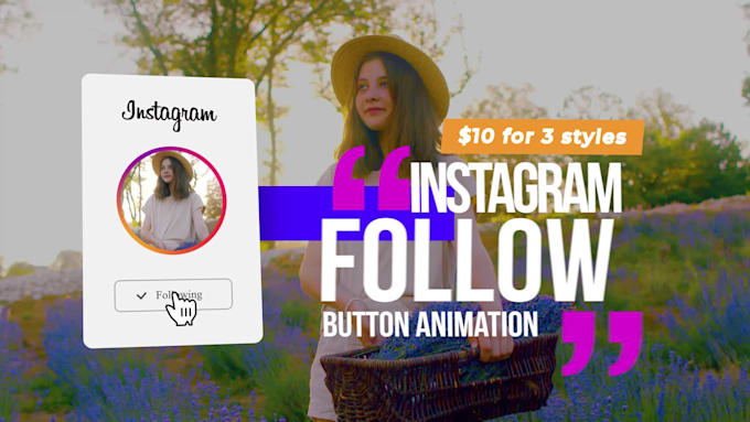 Create instagram follow button animation by Yohan_kamalgoda | Fiverr