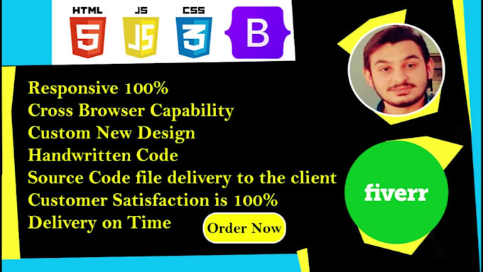 Do html, css, and javascript to create a website by Irfanahmed163 | Fiverr