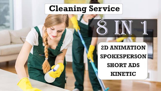 Make a cleaning service 2d animation promo video by Nahidnipa | Fiverr