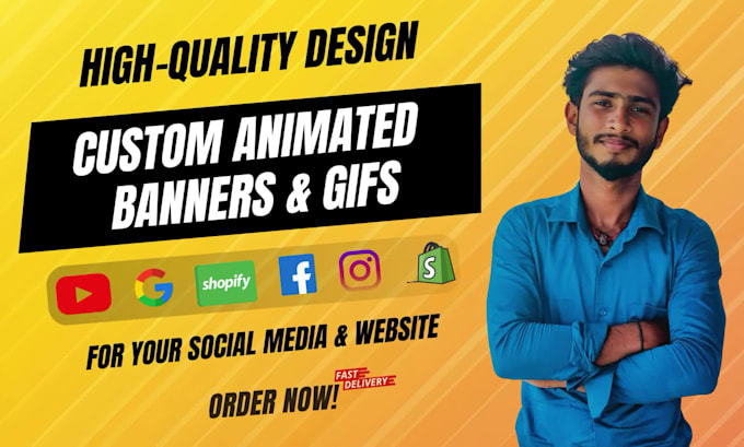 Custom animated banners and gifs fast delivery by Hirthavarman | Fiverr