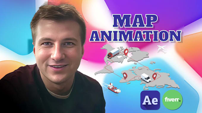 Create maps animations with motion graphics for any project by ...