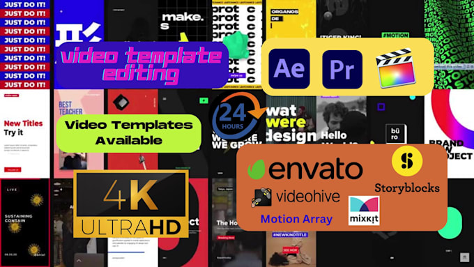 Edit any video template after effect, premier pro in 4k by Mazusharaf ...