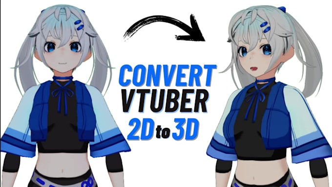 Convertir le modèle vtuber 2d en direct en modèle 3d vroid ou vrchat