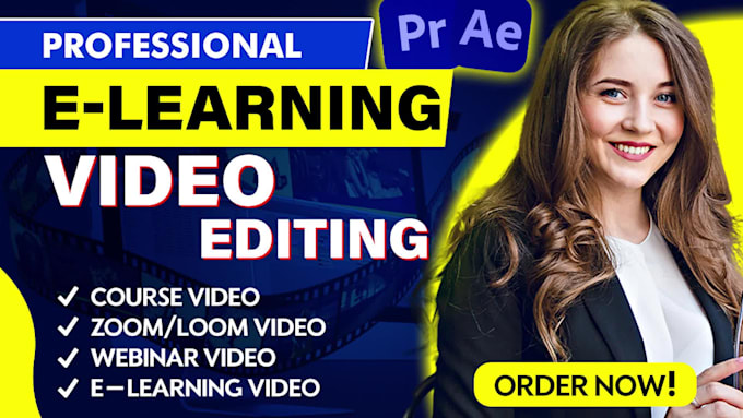 Edit webinar, zoom, loom and educational course videos for elearning platforms by Elegance_stdio ...