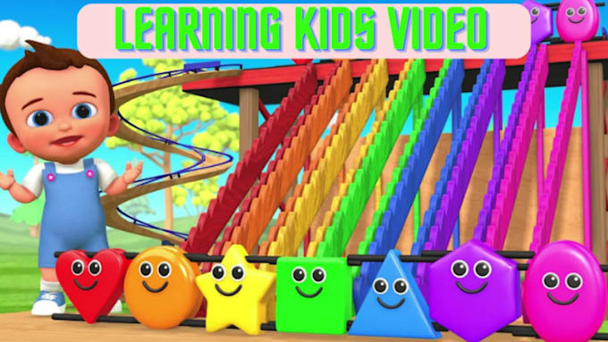 Create hq youtube kids video, kids channel for learning aspect by ...