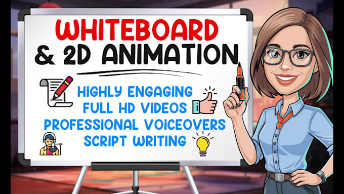 Create custom whiteboard animation and 2d explainer videos by Tayyaba ...