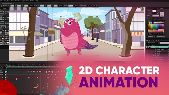 Rig and animate your 2d character by Mosesamonie | Fiverr