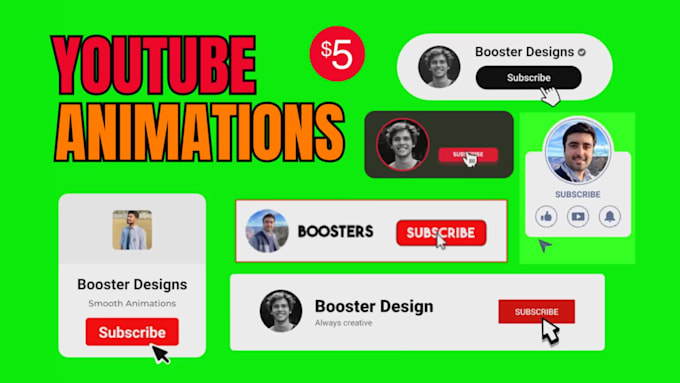 Make youtube subscribe animation button by Booster_designs | Fiverr