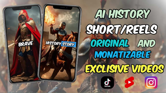 Do viral faceless ai history youtube short tiktok videos and instagram reels by Maharsiraj | Fiverr