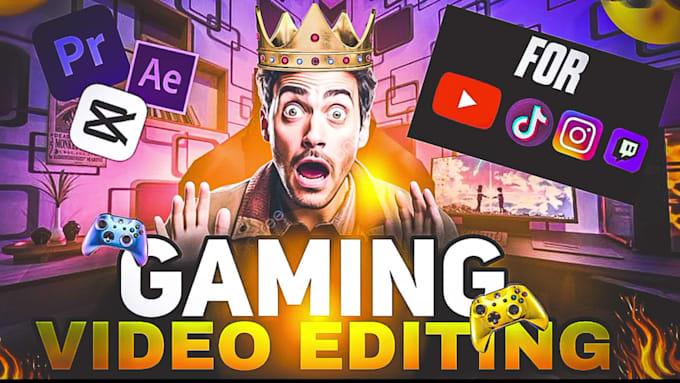 Do youtube gaming video editing by Aqibkhan473 | Fiverr