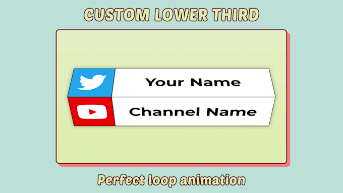 Make custom animated lower thirds social media youtube twitch overlay by Umtrend | Fiverr