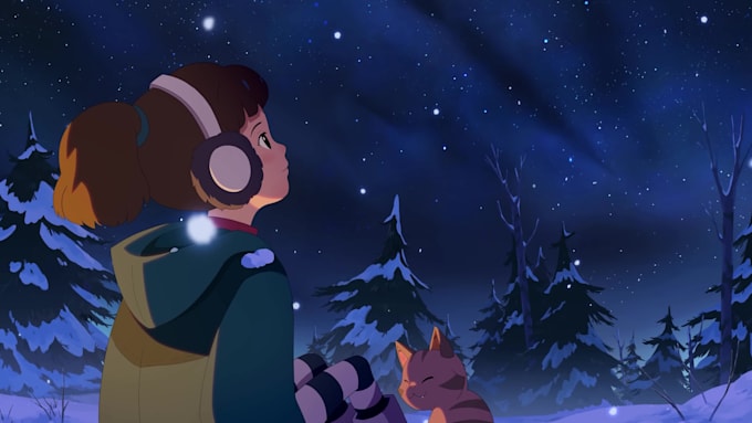 Do amazing lofi animation authentic lofi animation loop animation music ...