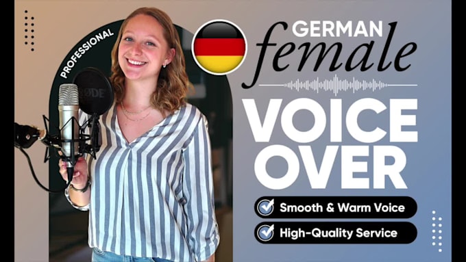 Record a female german voice over in a warm voice by Sam_svoice | Fiverr