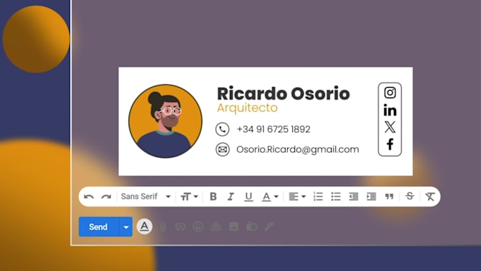 Create an animated gif clickable email signature with your photo or ...