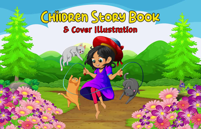 Draw children book illustration and kids story book cover by Jamalud ...