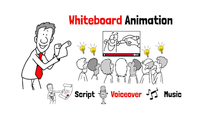 Create custom whiteboard animation video or 2d animated explainer video ...