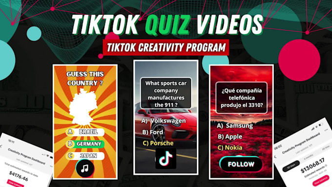 Create quiz video for tiktok creativity program by Sariane1996 | Fiverr
