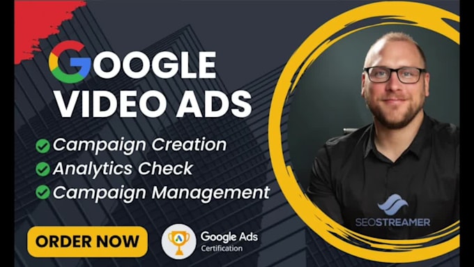 Setup and manage your youtube video ads by Seostreamer | Fiverr