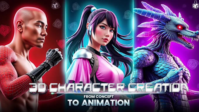 Design, animate and render 3d characters for games, metaverse and video content by Sparkepro ...