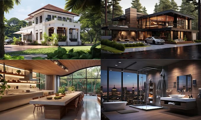 Design architectural visualization and beautiful 3d interior rendering ...