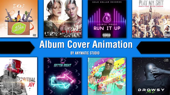 Create album cover animation for spotify, instagram and youtube by ...
