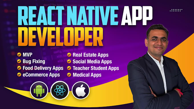 Build native mobile apps using react native for rapid development by Flash_07 | Fiverr