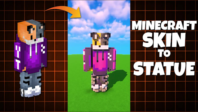 Build minecraft statue of your minecraft skin shorts videos by ...