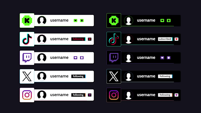 Design kick, twitch and streaming follow button animations by ...