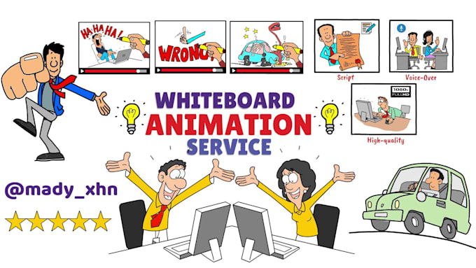 Create an engaging whiteboard animation doodle explainer video by Mady_xhn | Fiverr