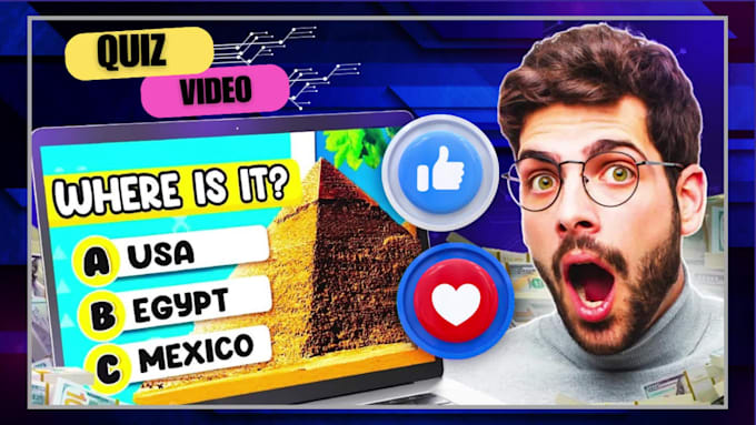 Make quiz and trivia questions for youtube videos by Amelia_voices | Fiverr