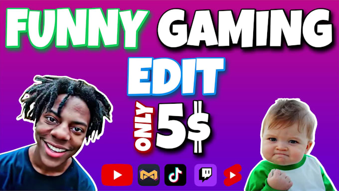 Do a funny gaming video edit for youtube and tiktok by Montageplayer_0 ...