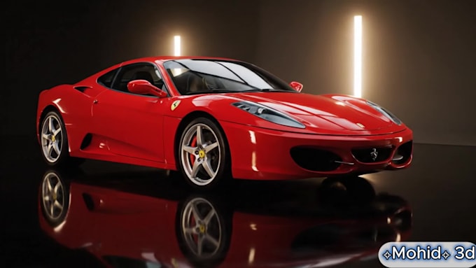 Create a realistic 3d car model for games and 3d printing by ...